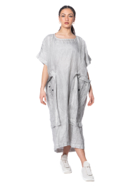 RUNDHOLZ DIP, Modern Midi Dress with long Front Pockets | NOBANANAS