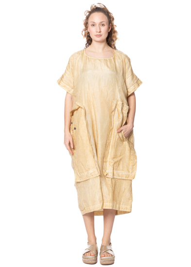 RUNDHOLZ DIP, Modern Midi Dress with long Front Pockets | NOBANANAS