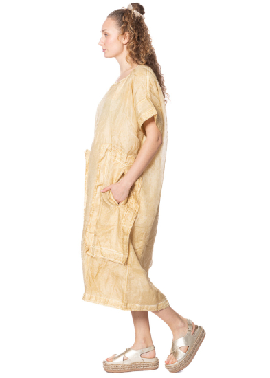 RUNDHOLZ DIP, Modern Midi Dress with long Front Pockets | NOBANANAS